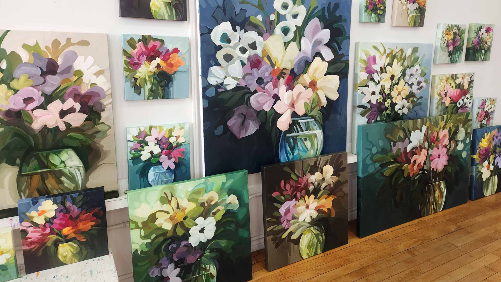 Fleury Collection | Abstract Floral Paintings in Spring Colour ...