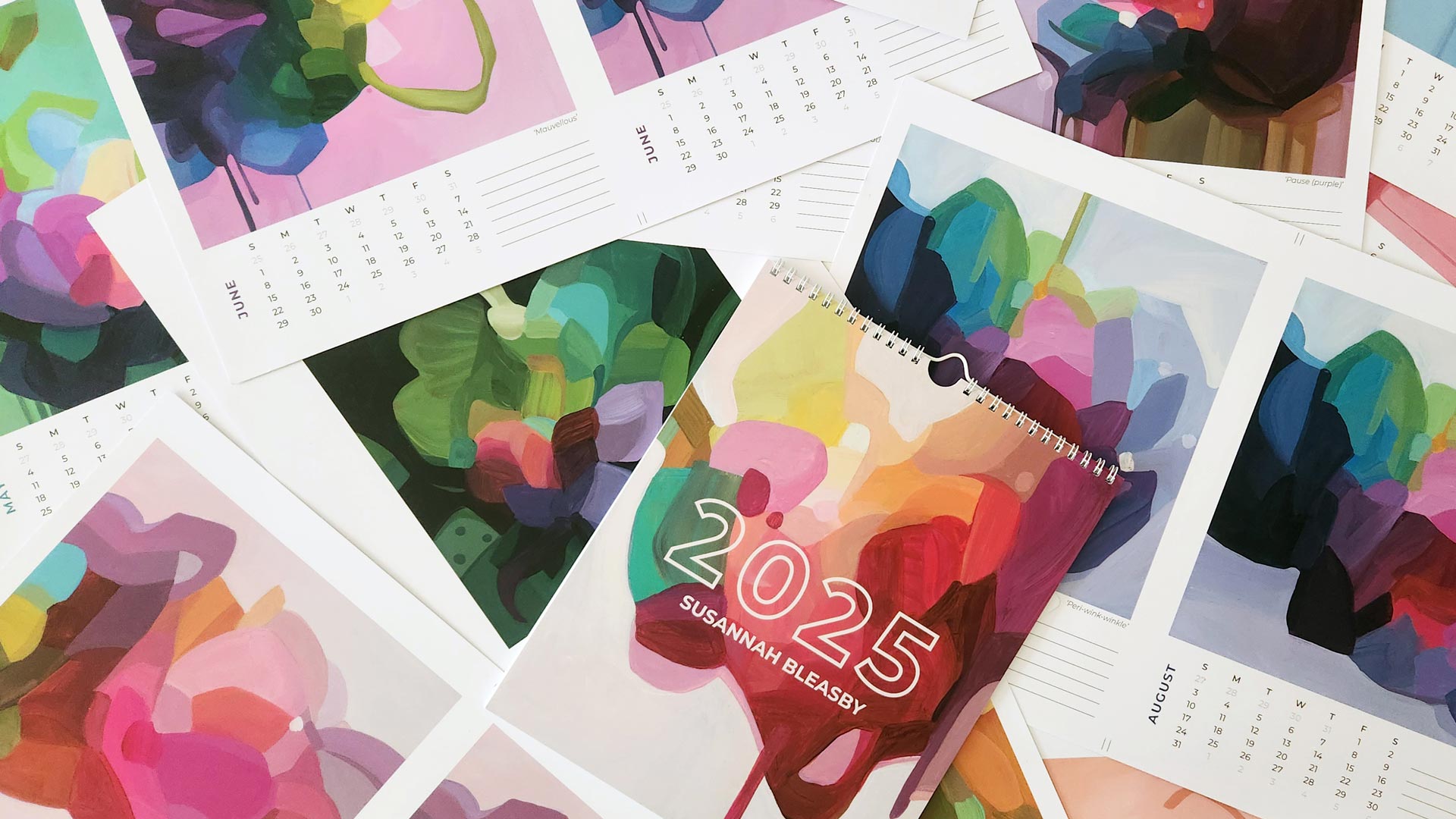 Monthly 2025 wall calendars | Susannah Bleasby