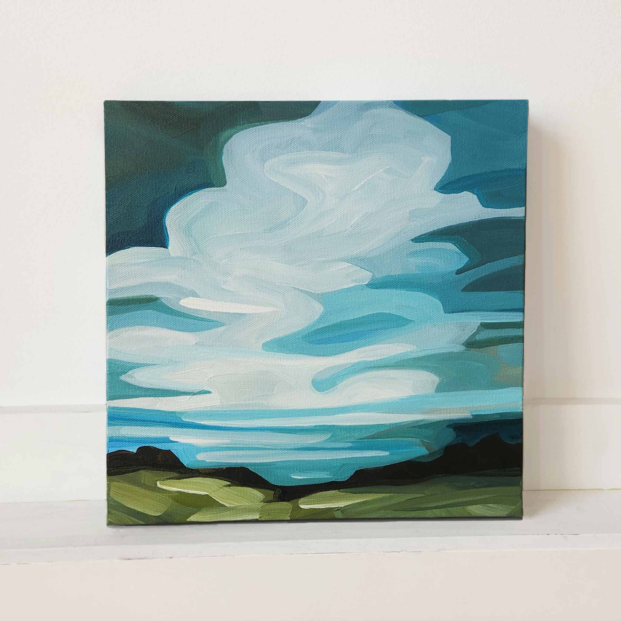 Bright blue sky painting | Susannah Bleasby