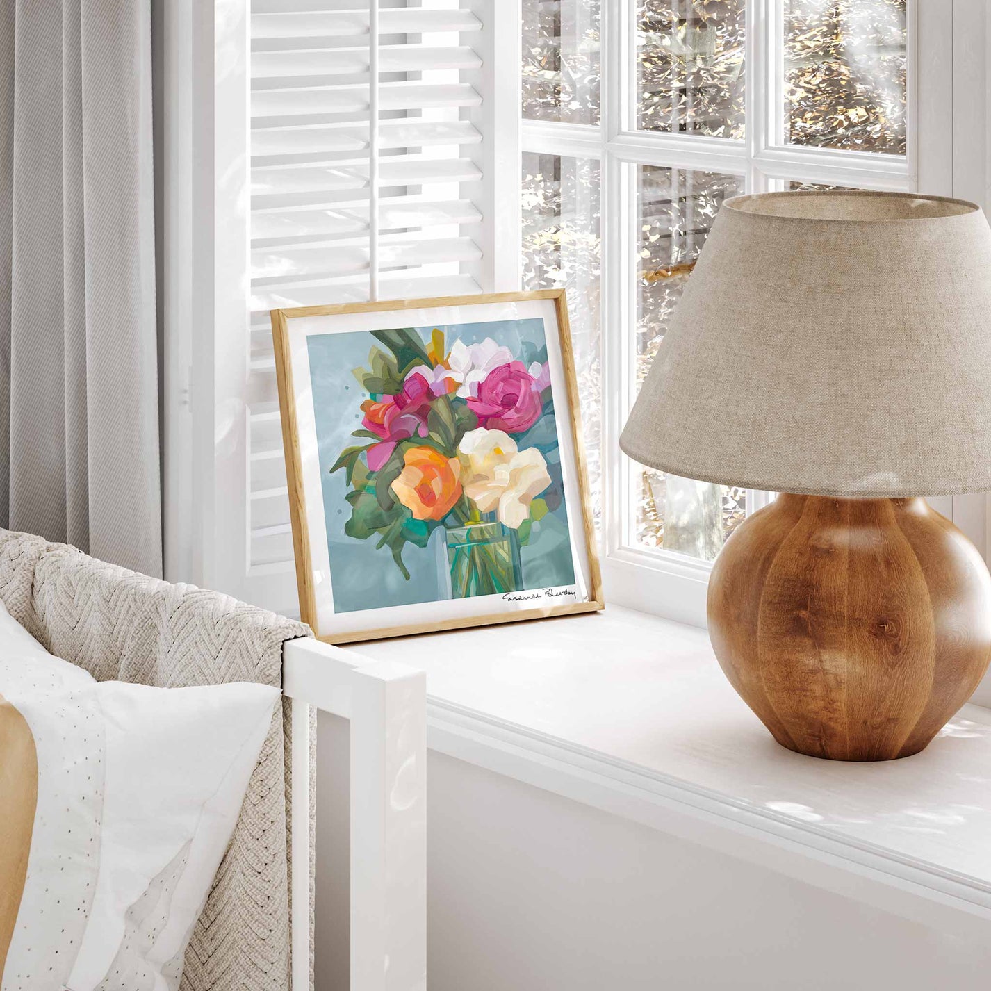 'Juliette' abstract floral wall art | Susannah Bleasby