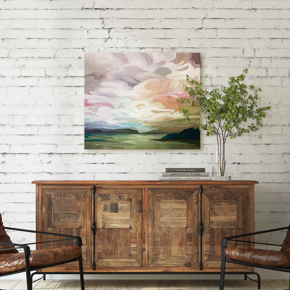 Pastel sky painting art print | Susannah Bleasby