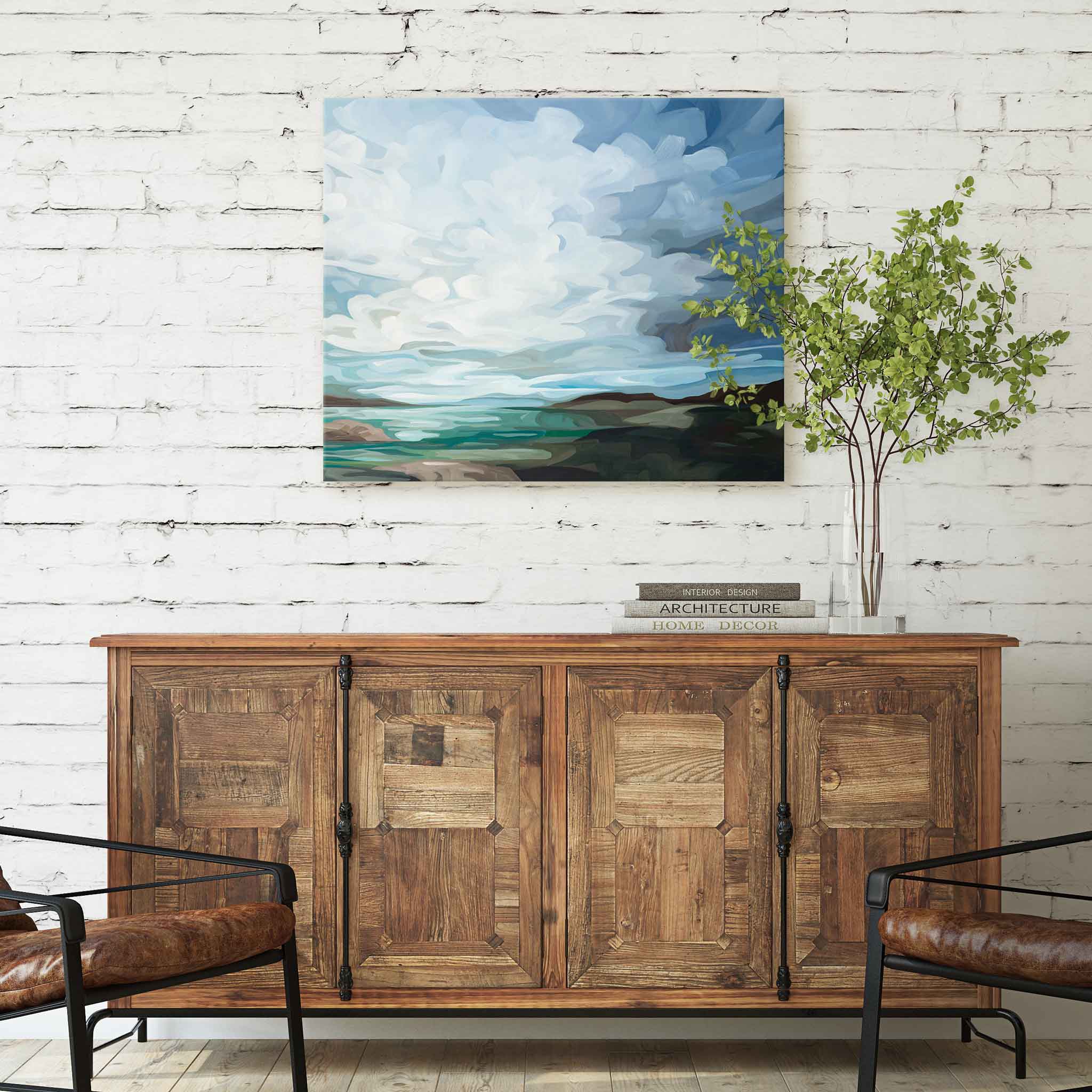Coastal landscape painting | Susannah Bleasby