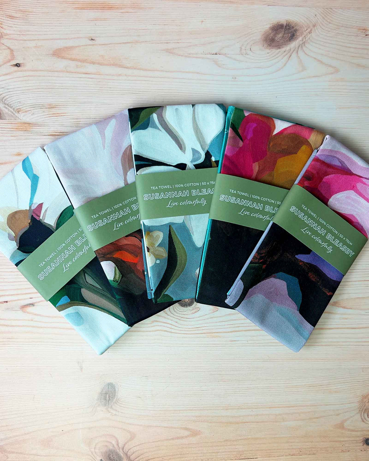 'Tallula' vibrant floral wall art | Susannah Bleasby