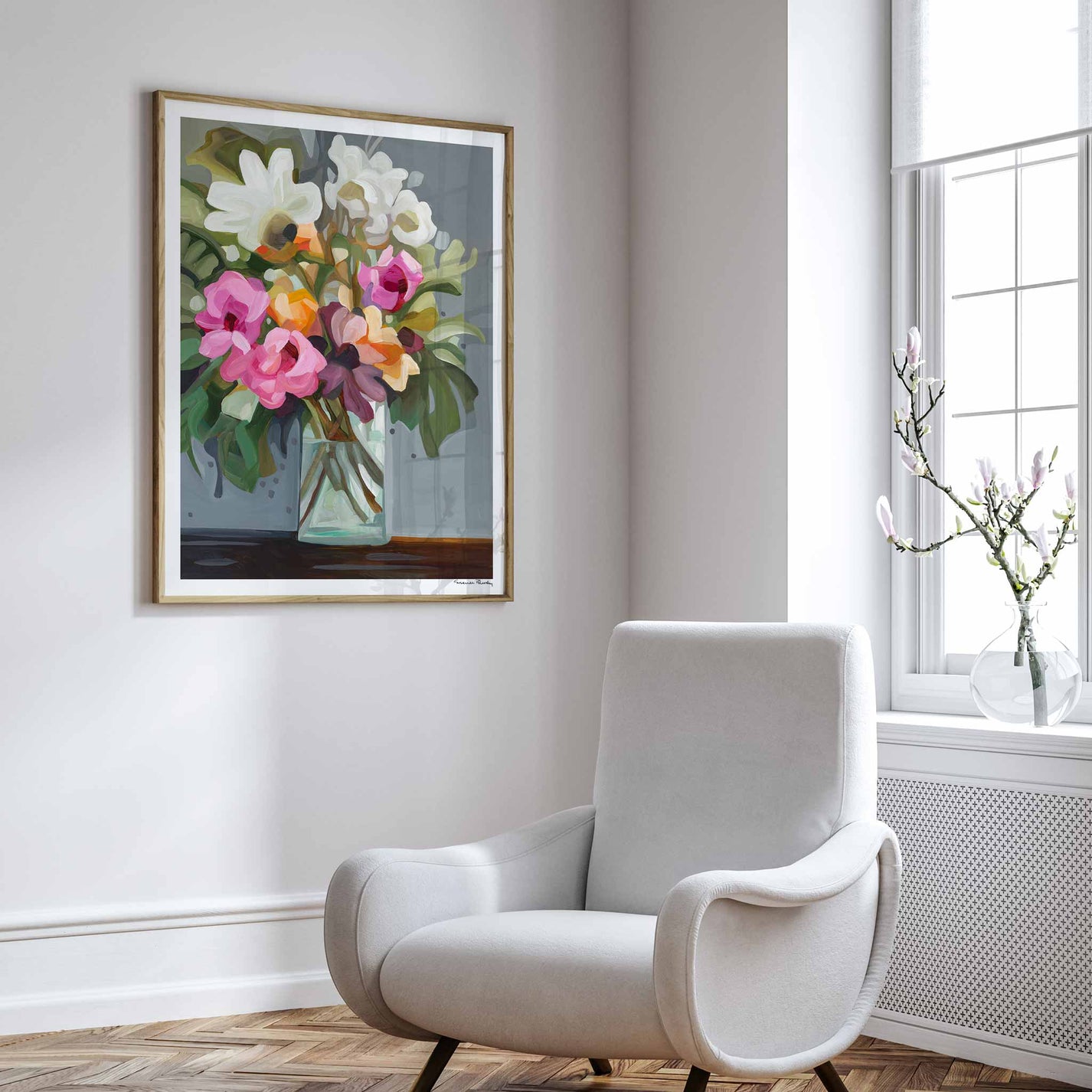 'Felicity' floral wall art print | Susannah Bleasby