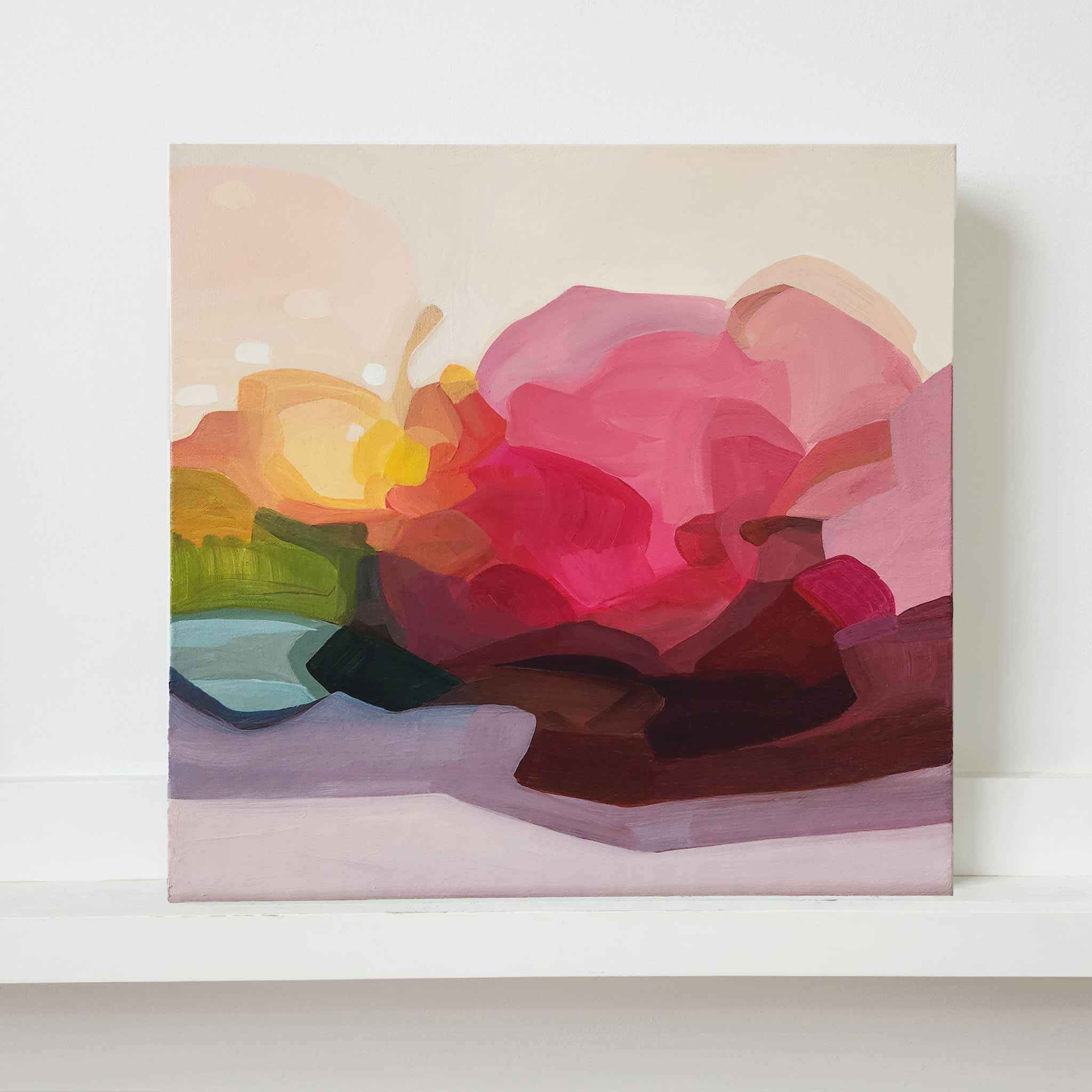 Abstract sunrise painting | Susannah Bleasby