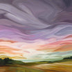 Purple autumn sky painting print | Susannah Bleasby Art