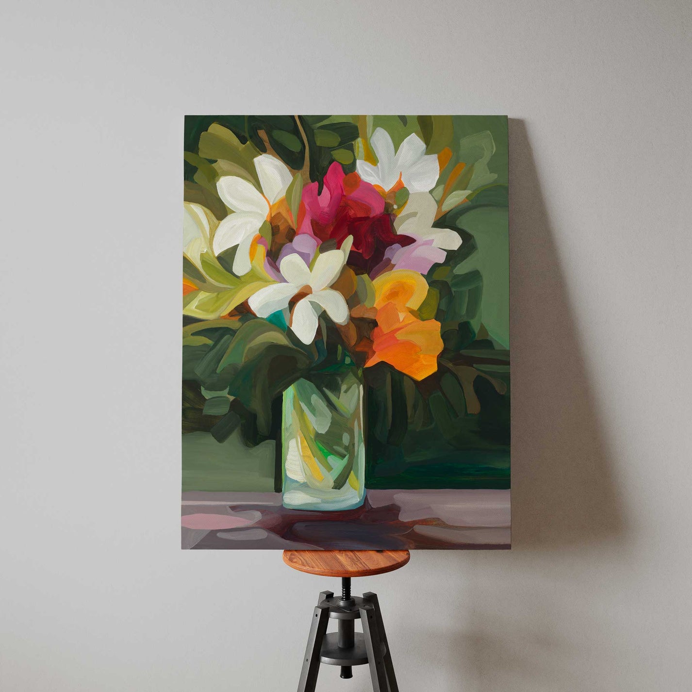 'Tallula' tropical floral wall art | Susannah Bleasby