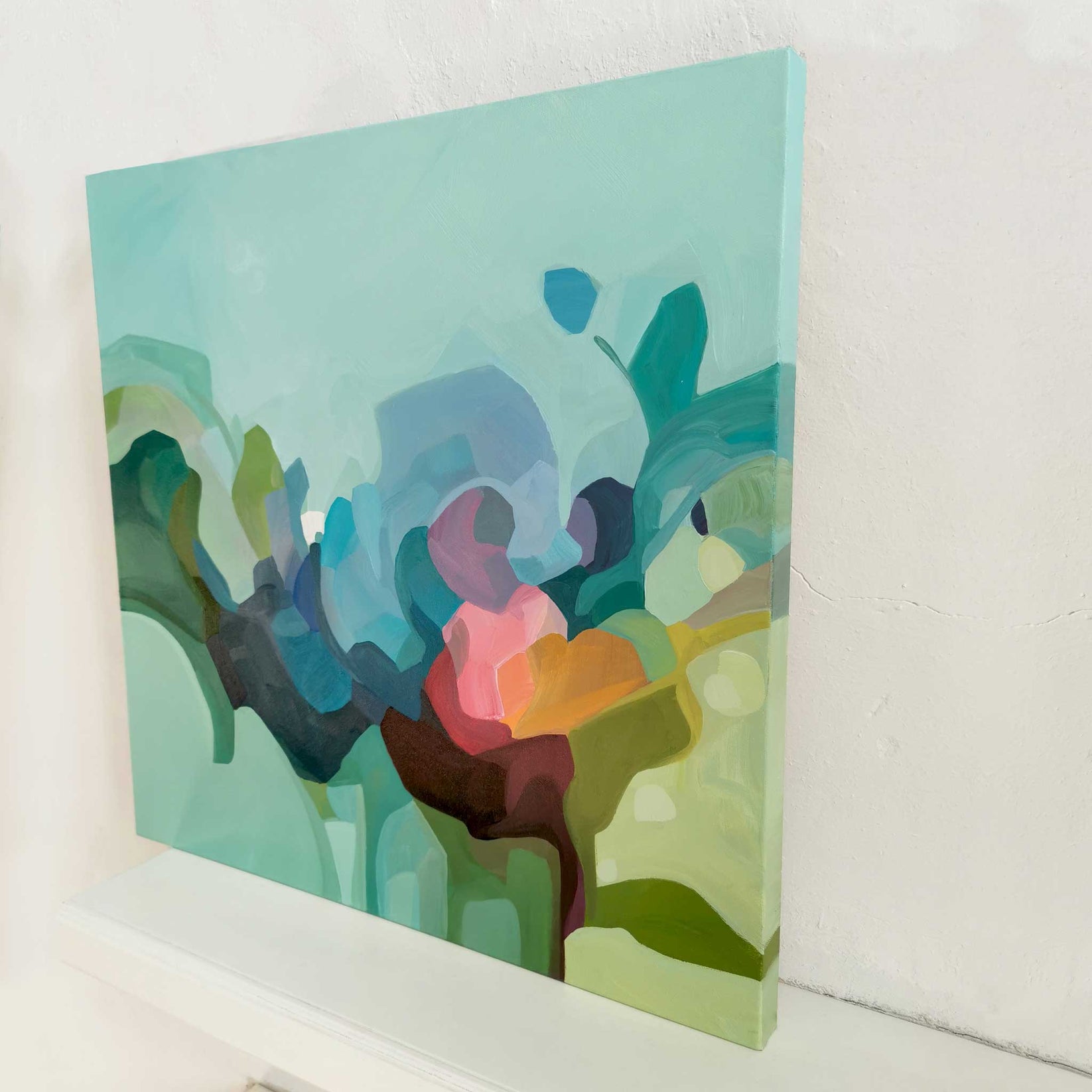 Susannah Bleasby Fine Art | ‘Mint’ abstract acrylic painting